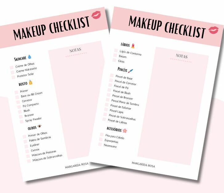 Checklist de Makeup: indispensáveis para uma rotina simples – Margarida ...